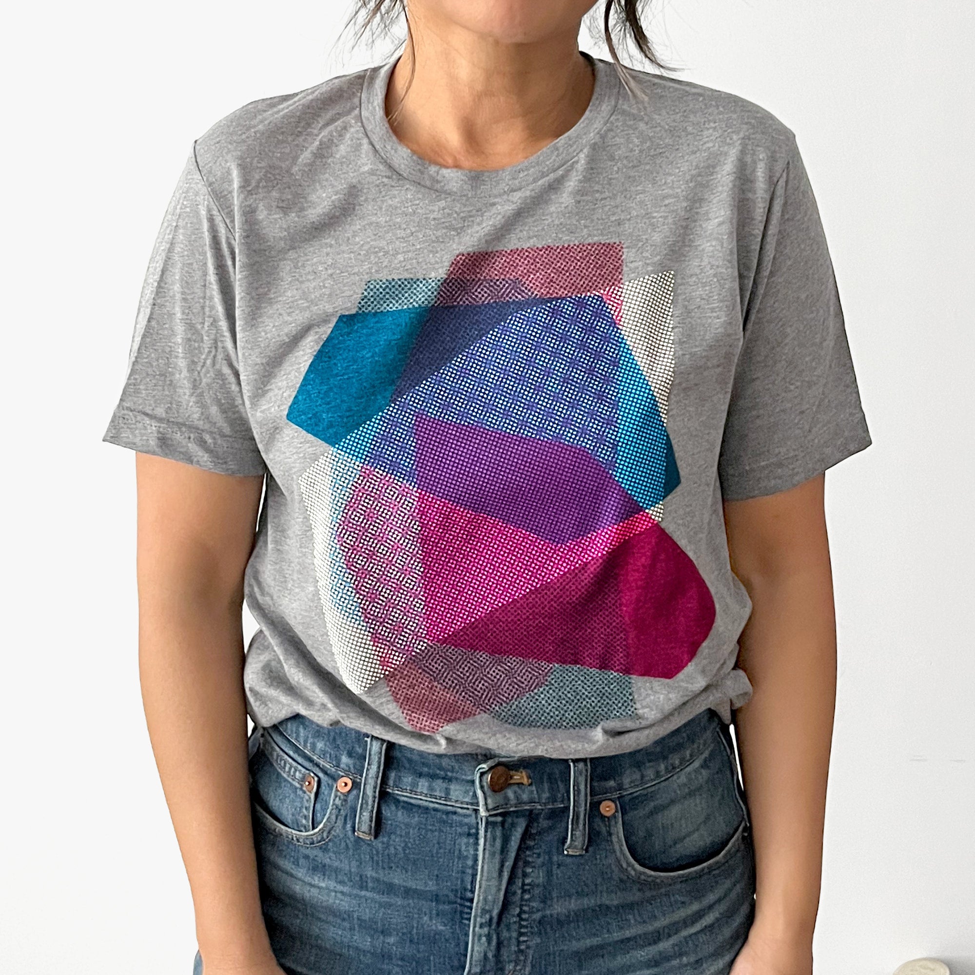 Shirt: Color Halftone on Grey | Baltimore Print Studios